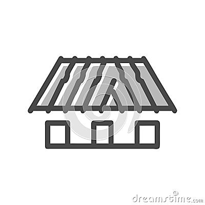 Roof Decking Icon For Construction Projects Vector Illustration ...
