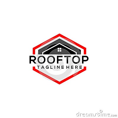 Rooftop Logo Concept Vector Isolated In White Background ...
