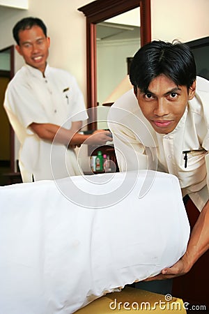 Room Boy Or Housekeeping In Action Royalty Free Stock Photo - Image ...