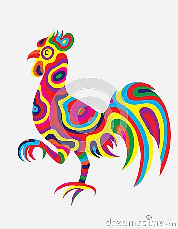 Rooster Abstract Color Stock Illustration - Image: 48847280