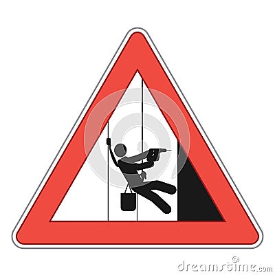 Rope Access Sign Stock Photo - Image: 57221632