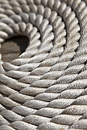 Old Manila Rope Wrapped Neat and Tight Around Pole Stock Photo - Image ...