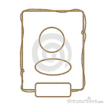 Rope Frames Cartoon Vector | CartoonDealer.com #107253983