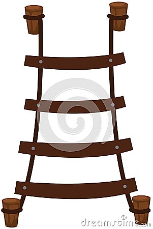 Rope Ladder Vector Illustration | CartoonDealer.com #49015790