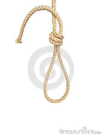 Natural Rope Loop Isolated On White Background Stock Photography ...