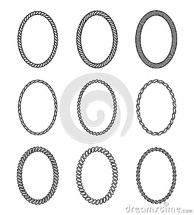 Oval Rope Border Stock Illustrations – 373 Oval Rope Border Stock ...