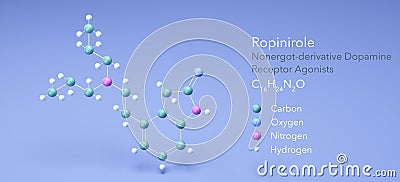 Ropinirole Molecule, Molecular Structures, Requip, 3d Model, Structural ...
