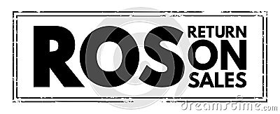 ROS Return On Sales - Measure Of How Efficiently A Company Turns Sales ...