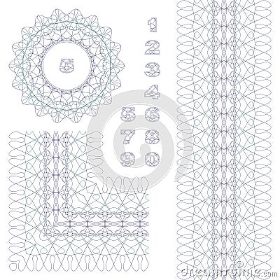 Rosette, Border And Numbers Vector Illustration | CartoonDealer.com ...