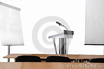 Rostrum And Microphone Royalty Free Stock Image - Image: 9183226