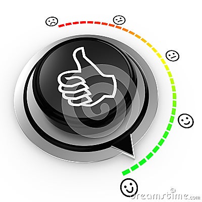 Rotary Knob With Satisfaction Level Scale Stock Illustration - Image ...