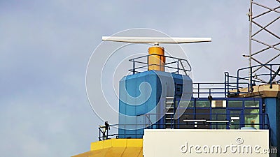 Modern marine radar stock footage. Video of detect, technology - 100064856