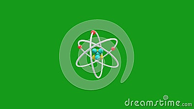 Rotating Atoms Green Screen Motion Graphics Stock Video - Video of ...