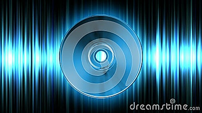 Compact Disc Over Waveform Seamless Loop Stock Video - Video of ...