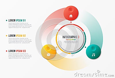 Rotating Circle Chart Template, Infographic Design, Visualization ...