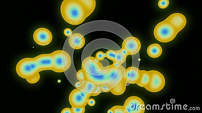 Rotating 3d Bacteria Molecules. Design. Animated Background with Moving ...