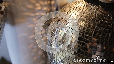 Rotating Disco Mirror Ball. Rotating Sparkling Disco Ball Stock Footage ...