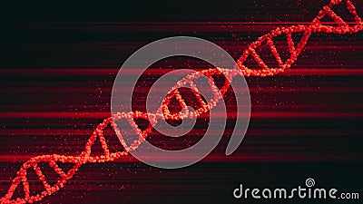 Rotating Red DNA Molecule Model, Loopable 3D Animation Stock Footage ...