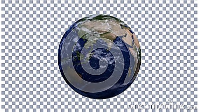 Rotating Earth on Alpha Screen Background 4K. Earth Rotates ...