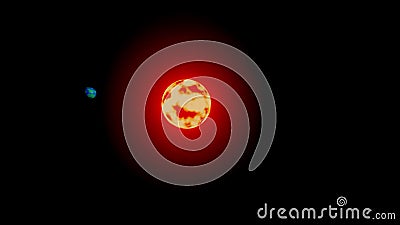 Rotating Earth with Sun. Seamless Loop Animation. Earth S Rotation ...