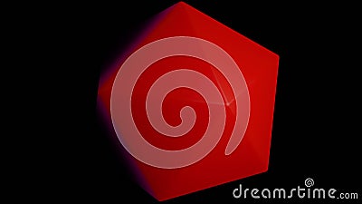 Rotating Geometric Polygon. Design. 3D Model of Geometric Cube with Six ...