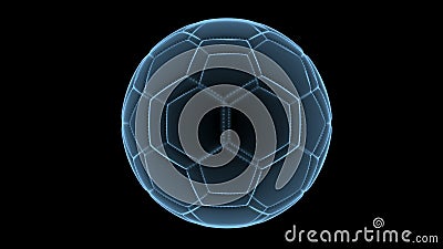 Rotating Hologram of Soccer Ball. Stock Video - Video of intro ...