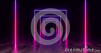 Rotating Loopable Rectangle Shaped Neon Fluorescent Retro Laser Led ...