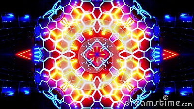 Rotating Nuclear Reactor Core. Kaleidoscope VJ Loop Stock Video - Video ...