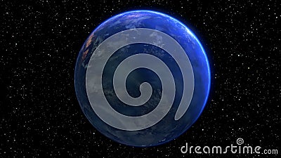 Rotating Planet Earth in Space. Seamless Loop - 3D Render Stock Video ...