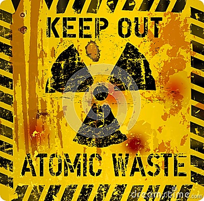 Rotten Atomic Waste Warning Sign. Cartoon Vector | CartoonDealer.com ...