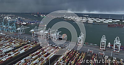 Rotterdam, 19th of January 2023, the Netherlands. a Birds-Eye View of ...