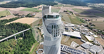 Rottweil, 15th of August 2022, Germany. the TK Elevator Test Tower is ...