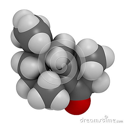 Rotundone Peppery Taste Molecule. 3D Rendering. Atoms Are Represented ...