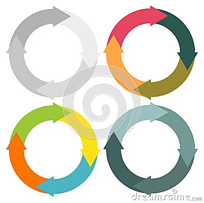 Rotating Arrows Set. Vector Illustration Stock Vector - Illustration of ...