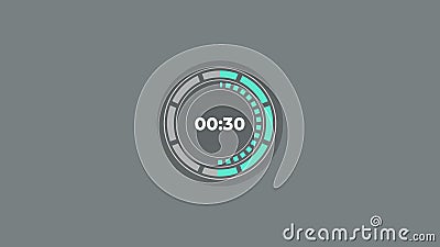 Round Clock Timer Counts Down 1 Minute, Countdown, Graphics, Alpha Channel Stock Footage - Video ...
