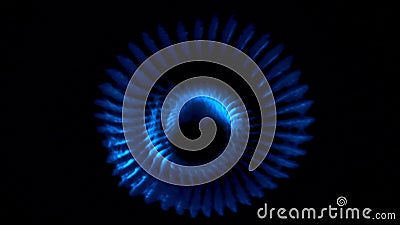 Round 3d Shape with Pulsating Waves. Motion. Abstract 3d Shape with ...