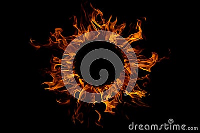 Round Fire Flame, Isolated Stock Image - Image: 12541611