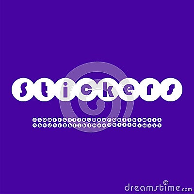 Round Letters Vector Font Template Royalty-Free Illustration ...