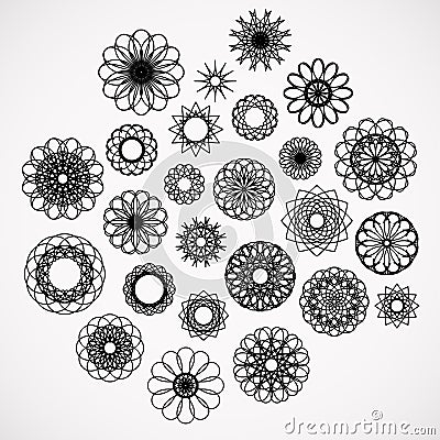 Round Ornament Set Royalty Free Stock Photos - Image: 35206408