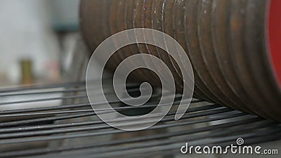 Round Rollers for Rolling Wire. Wire Factory Stock Video - Video of ...