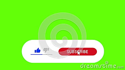 Rounded Corner Subscriber Button with Green Screen Stock Footage ...