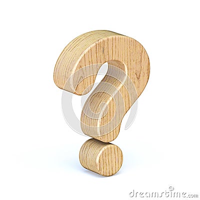 Rounded Wooden Font Question Mark 3D Royalty-Free Illustration ...