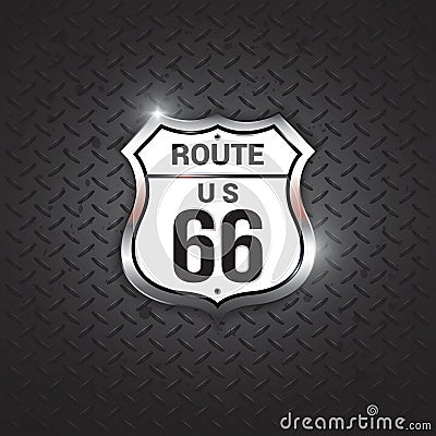 Route 66 Road Sign. Vector Illustration Decorative Design ...
