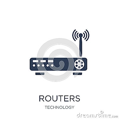 Routers Icon. Trendy Flat Vector Routers Icon On White Background From ...