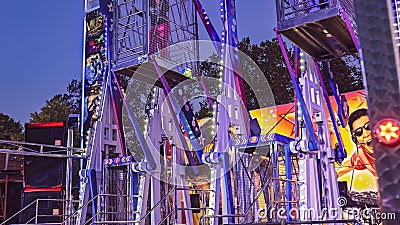 Carousel cage funfair stock footage. Video of fairground - 260138012