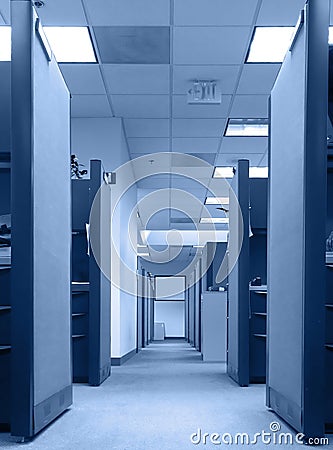 Row of cubicles stock photo. Image of rows, hallway, technology - 2741664