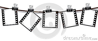 Row Of Film Negatives Cartoon Vector | CartoonDealer.com #12895689