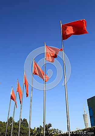 Flying Red Flags Flag Stock Image | CartoonDealer.com #48068785