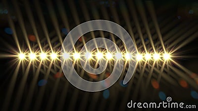 Row of lights from a stage stock video. Video of illuminated - 43271209