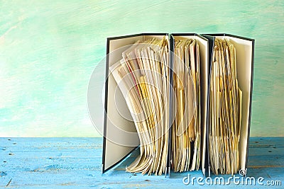 Row Of Messy File Folders Stock Photo | CartoonDealer.com #48300774